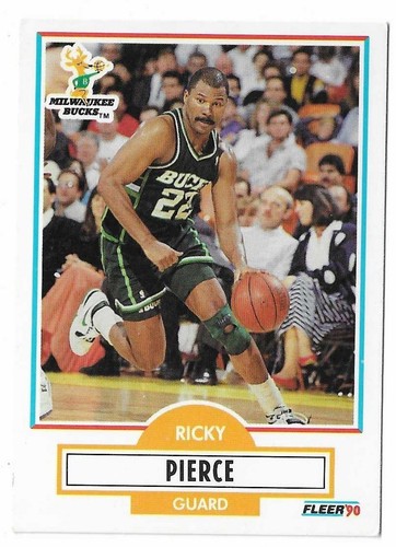 1990-91 Fleer Basketball Ricky Pierce Card #106 Milwaukee Bucks | eBay
