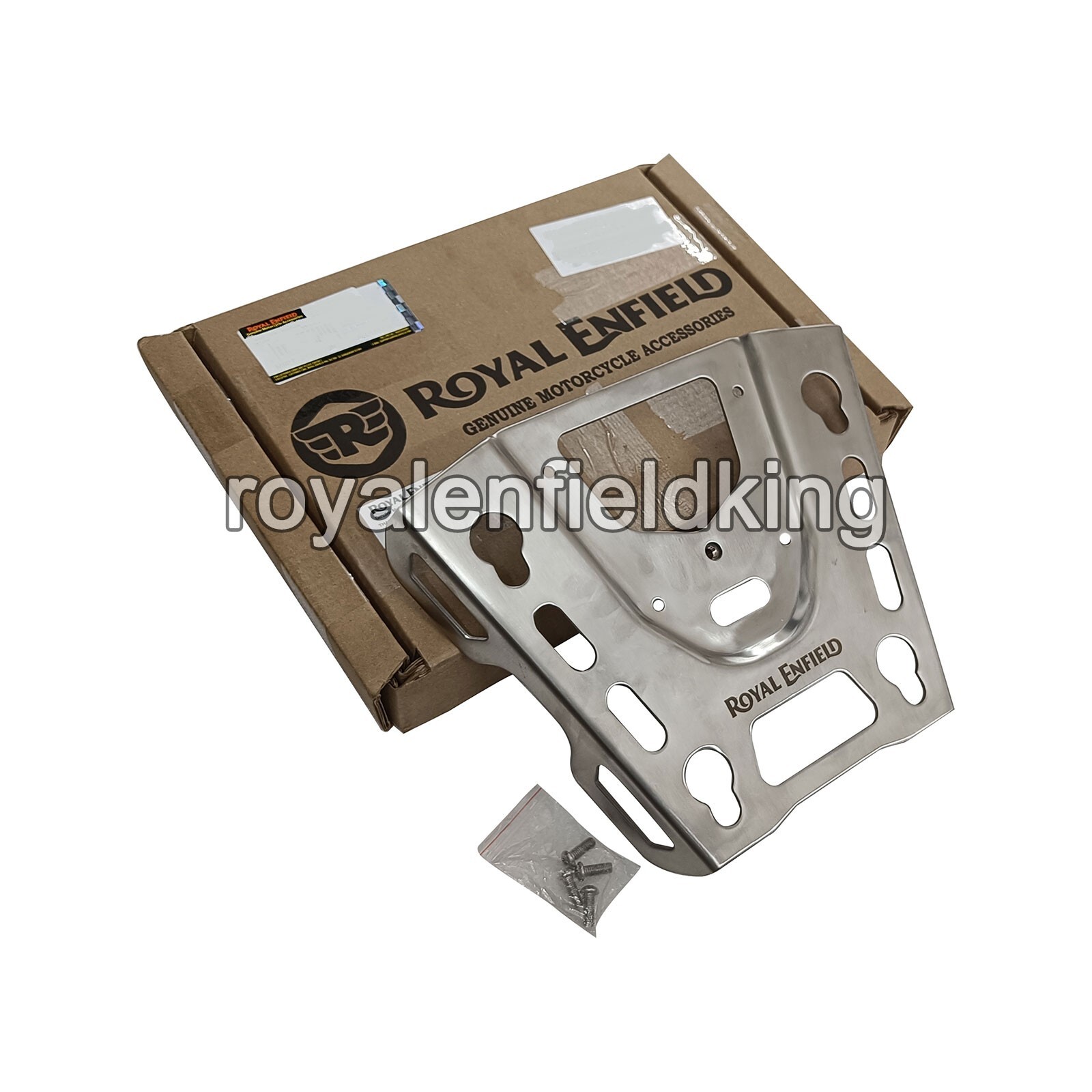 "SILVER ADVENTURE TOP BOX MOUNT" Fit For Royal Enfield New Himalayan ...