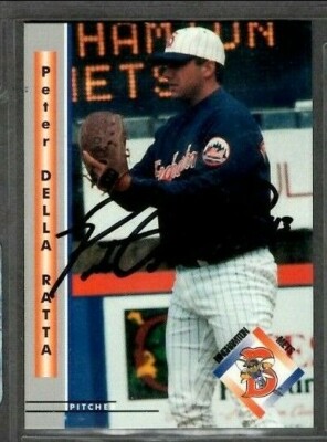 1999 Blueline Binghamton Mets #10 Peter Della Ratta Card Signed ...