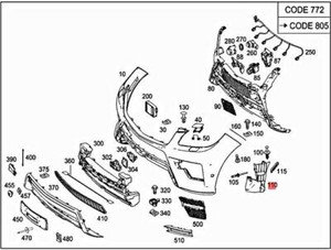 Genuine MERCEDES W166 GLE W166 M-CLASS Cover bumper area 1668850124 | eBay