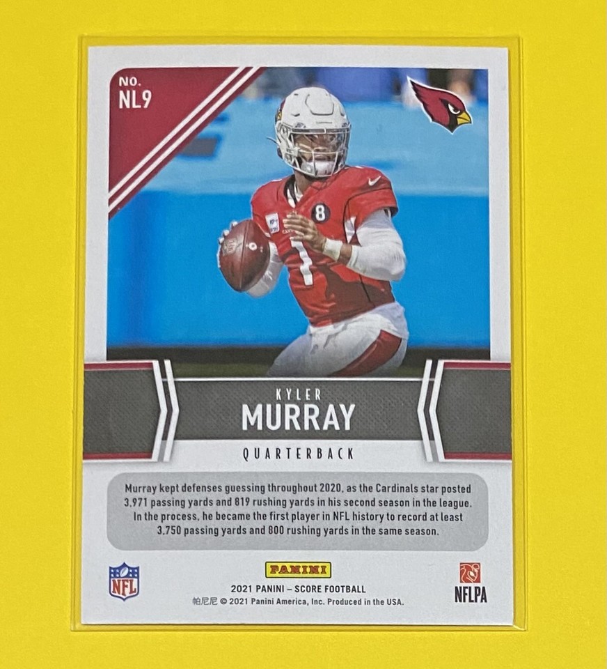 2021 Panini Score Kyler Murray Next Level Stats RED PARALLEL Cardinals ...