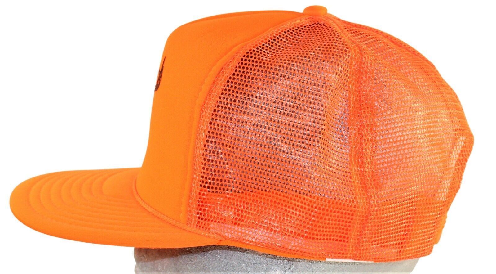 Vintage Orange Hunting Hat Cap Snapback Trucker Buck Deer Foam & Mesh ...