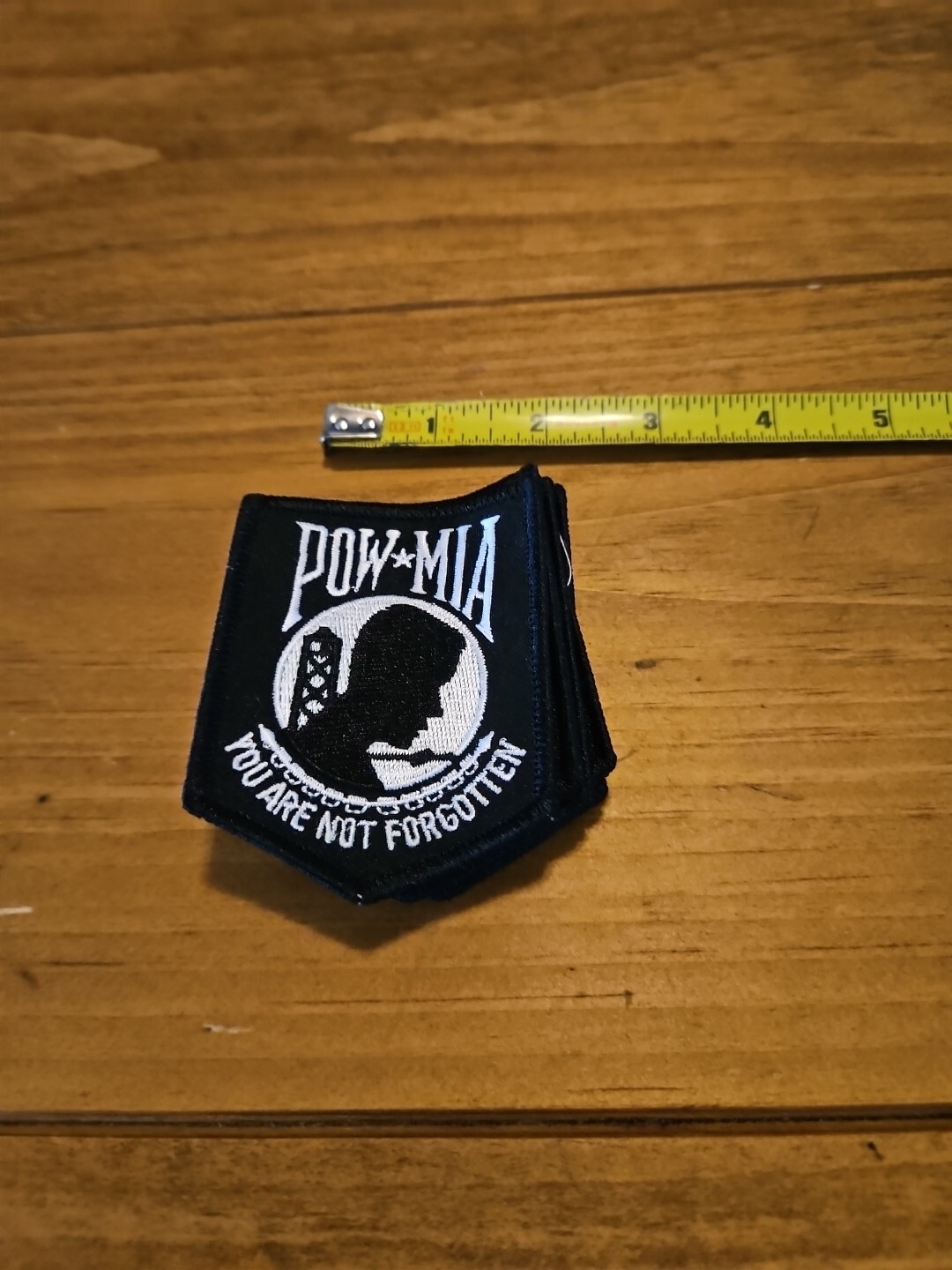 POW-MIA EMBROIDERED PATCH VIETNAM WAR - Military Prisoner 3 1/4" x 2 1/ ...