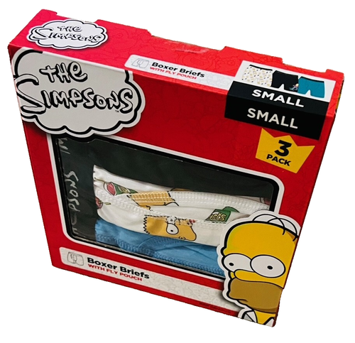 NEW 3 Pack The Simpsons Boxer Briefs With Fly Pouch Size SMALL | eBay