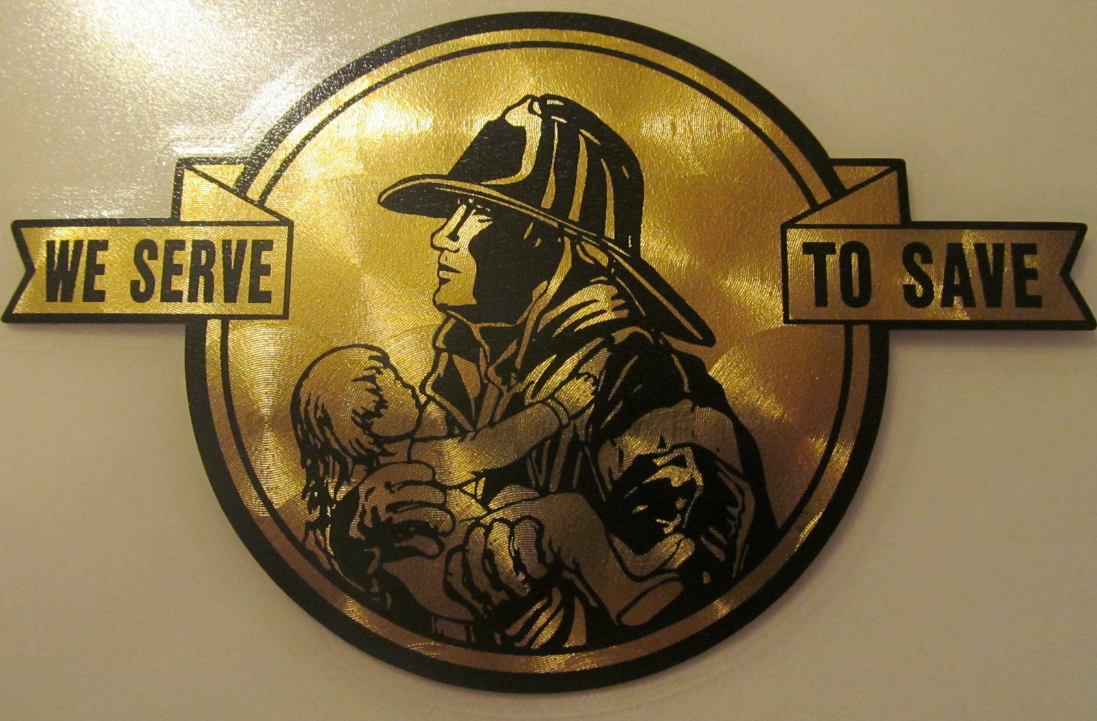 Firefighter Decal, We Serve To Save, Fire Department, 5.75" wide,Gold # ...