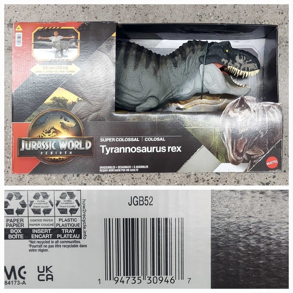@ Jurassic World Rebirth T-Rex Tyrannosaurus Super Colossal Action ...