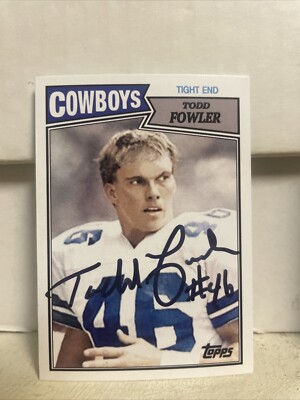 Todd Fowler Custom Retro Dallas Cowboys Autographed Card | eBay