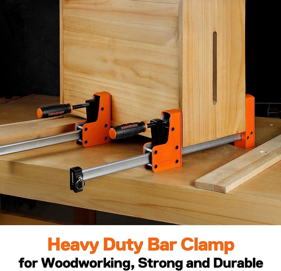 JORGENSEN 48''/24''/36''Bar Clamps 90° Cabinet Master Parallel Jaw Bar ...