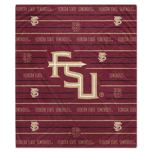 Florida State Seminoles NCAA 60" x 80" Logo Stripe Flannel Blanket ...
