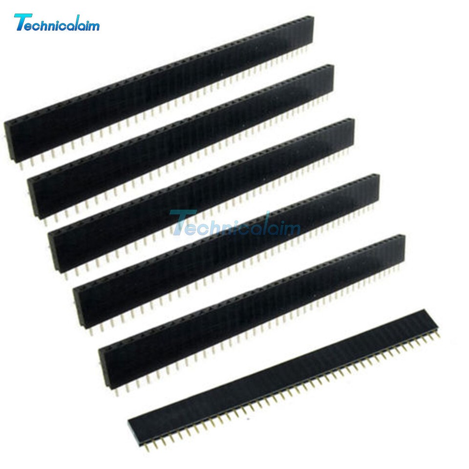 100PCS 40Pin 2.54mm Single Row Straight Female Pin Header Strip PBC ...