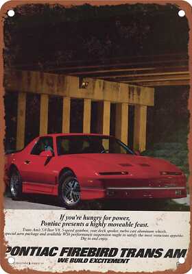 METAL SIGN - 1986 Pontiac Firebird Vintage Ad 01 - Old Retro Rusty Look ...