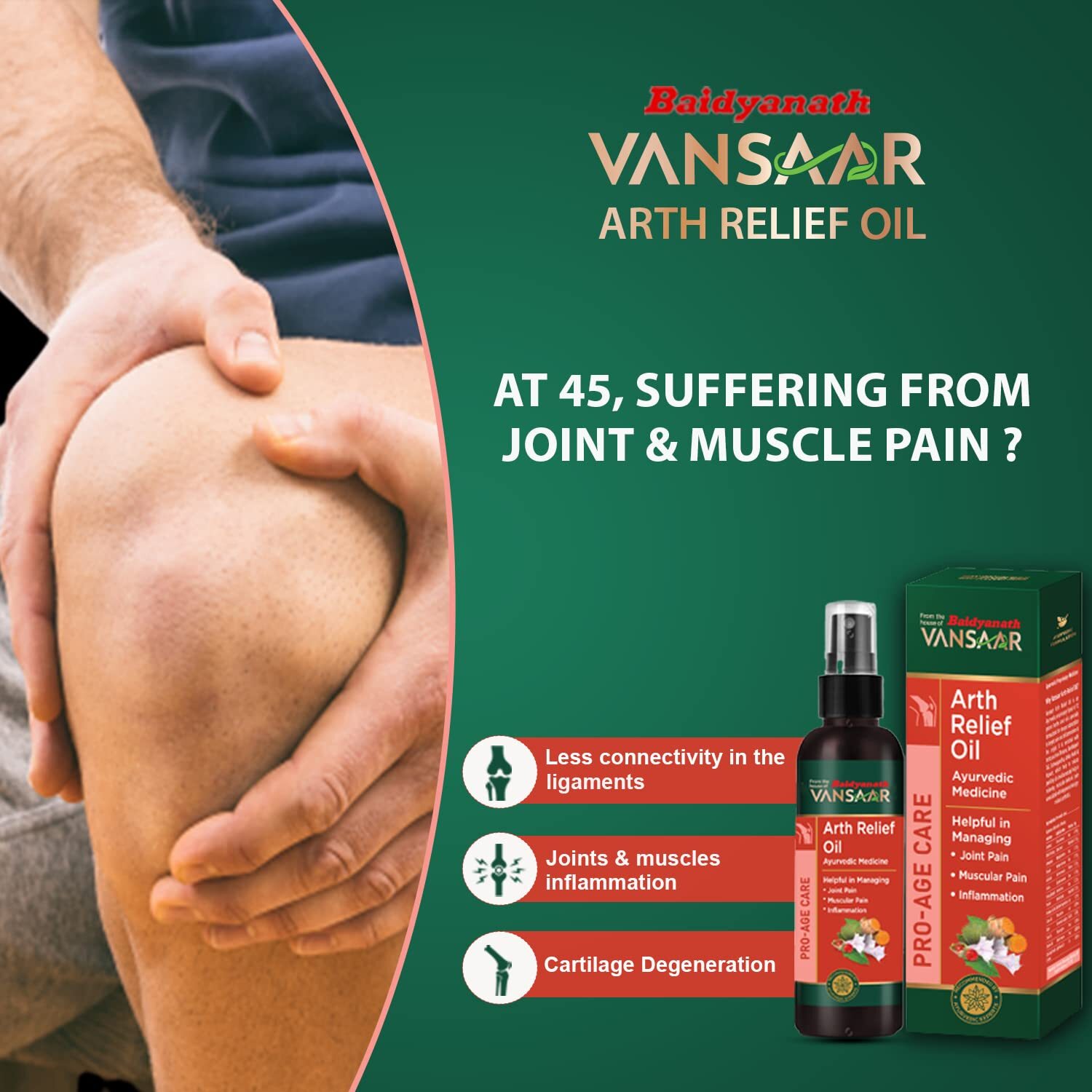 Baidyanath Vansaar Arth Relief Oil - 100ml| Ayurvedic Pain Relief Oil ...
