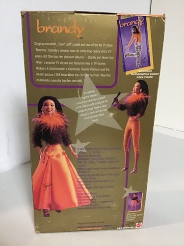Barbie Rare Mattel 1999 Superstar Brandy Barbie Doll Moesha Singer for ...