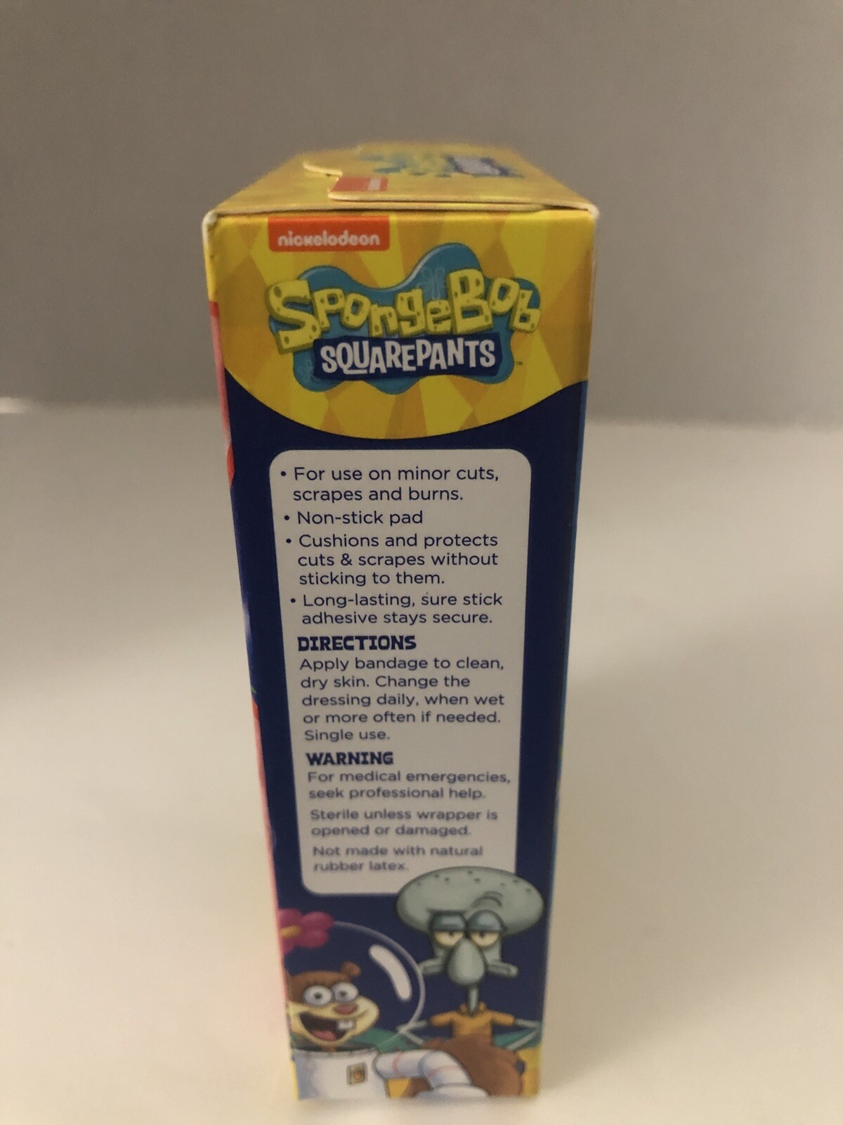 New Spongebob Squarepants Adhesive Bandages, Fun Designs, 20 count ...