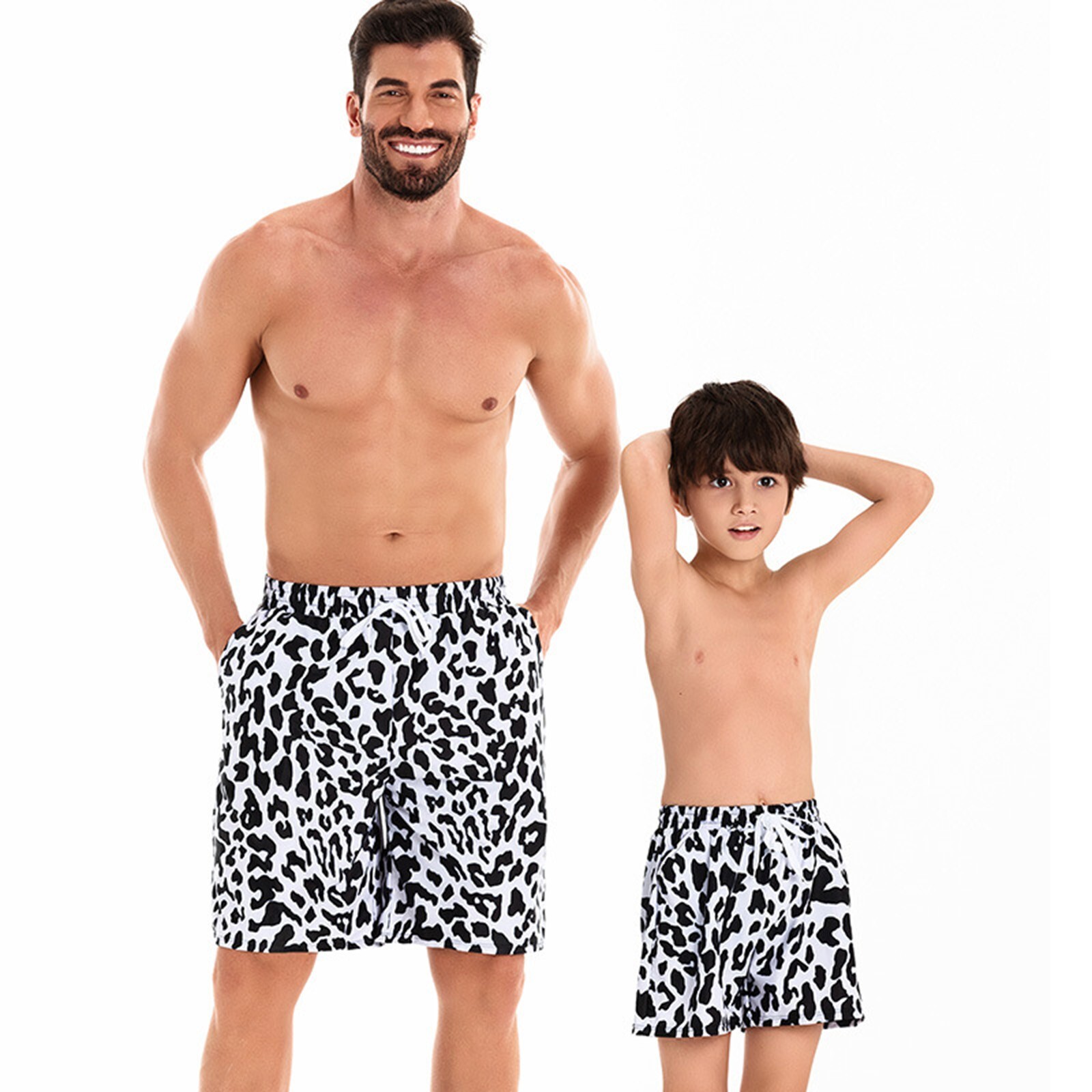 Men's Swimming Trunks Parent Child Wear Father Son Plus Size Plus Size ...