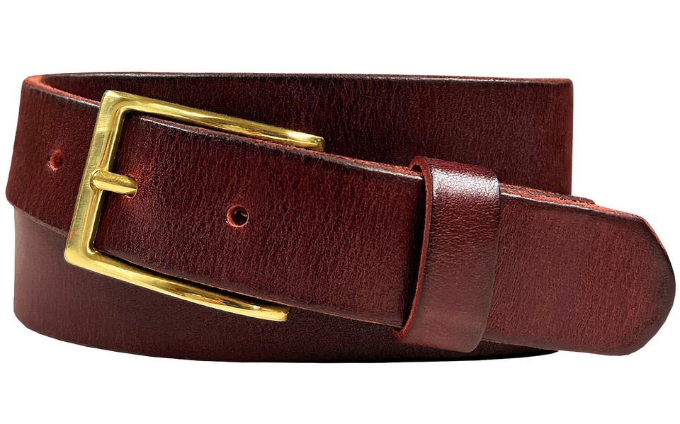 Full Grain Genuine Leather One Piece Casual Dress Belt 1-1/8" (30mm ...