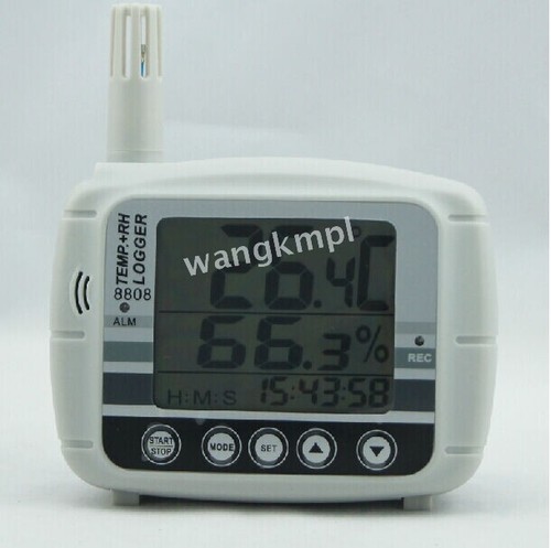 Temperature Humidity Dew Point Meter Tester Data Logger 16K Memory USB ...