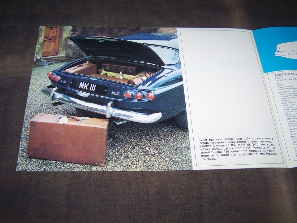TOPRARITÄT Herrlicher Prospekt Jensen C-V8 Mark 3 von 1965 !!! | eBay UK