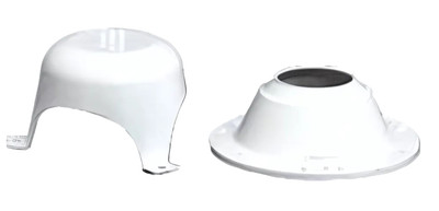 Custom Plastic 43 Sewer Vent Pipe 5-1/4x3in Polar White with Base and ...