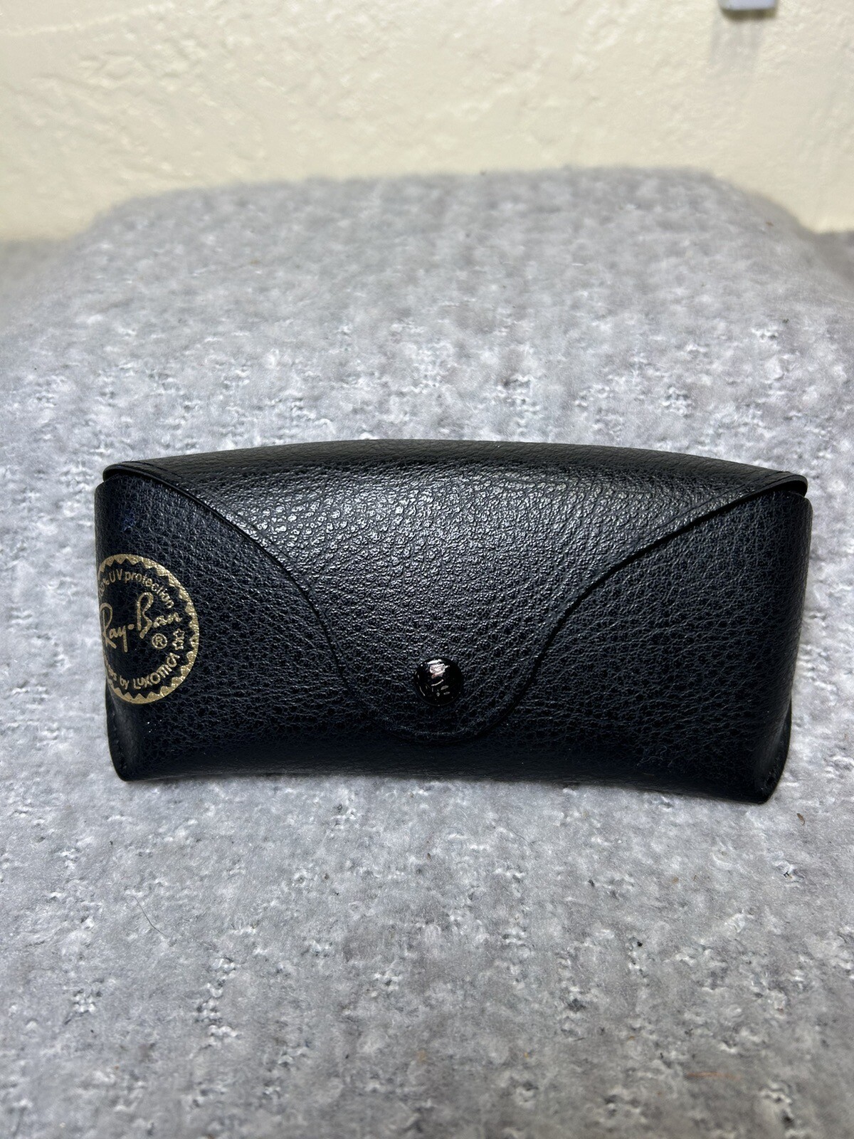 Ray-Ban Sunglasses Case Black Faux Leather Pebbled Softcase Medium | eBay
