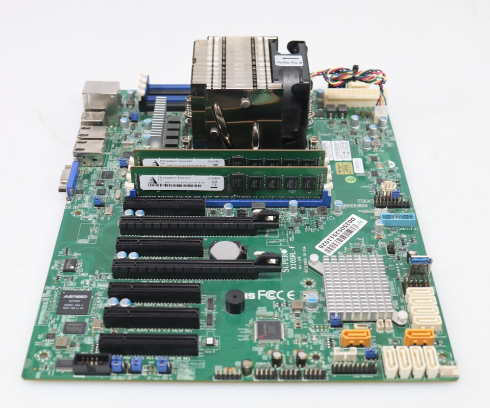 Supermicro X10SRL-F ATX Motherboard + Intel E5-2640 v3 CPU + 16GB DDR4 ...