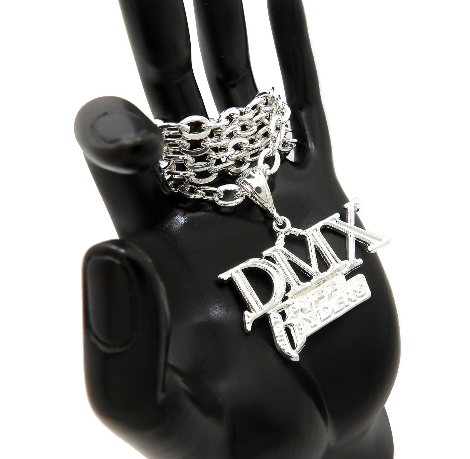 Hip Hop DMX Ruff Ryders Pendant 6mm/18",20"24",30" Link Chain Necklace ...