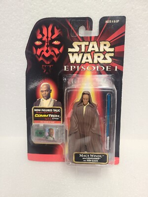 Star Wars Mace Windu 1998 New! TPM The Phantom Menace | eBay