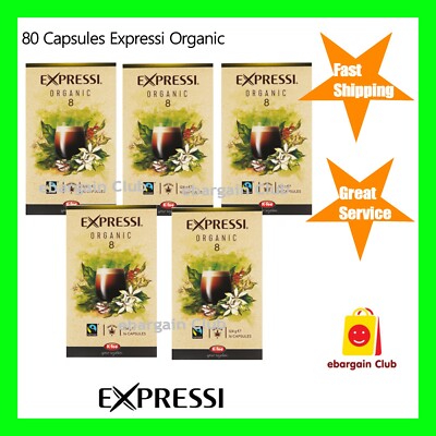 80 Capsules Expressi Coffee Pods Organic Value Pack (5 boxes) ALDI eBC ...