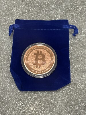 1oz Bitcoin .999 Copper Round GSM Crypto Currency IN A CAPSULE & GIFT ...