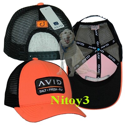 Avid All Waters Trucker Baseball Cap-Hat Men One Size Adjustable Blaze ...