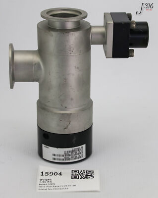 15904 MKS HV PNEUMATIC VACUUM ANGLED VALVE, FLANGE KF40 L2-40-AK-225 ...