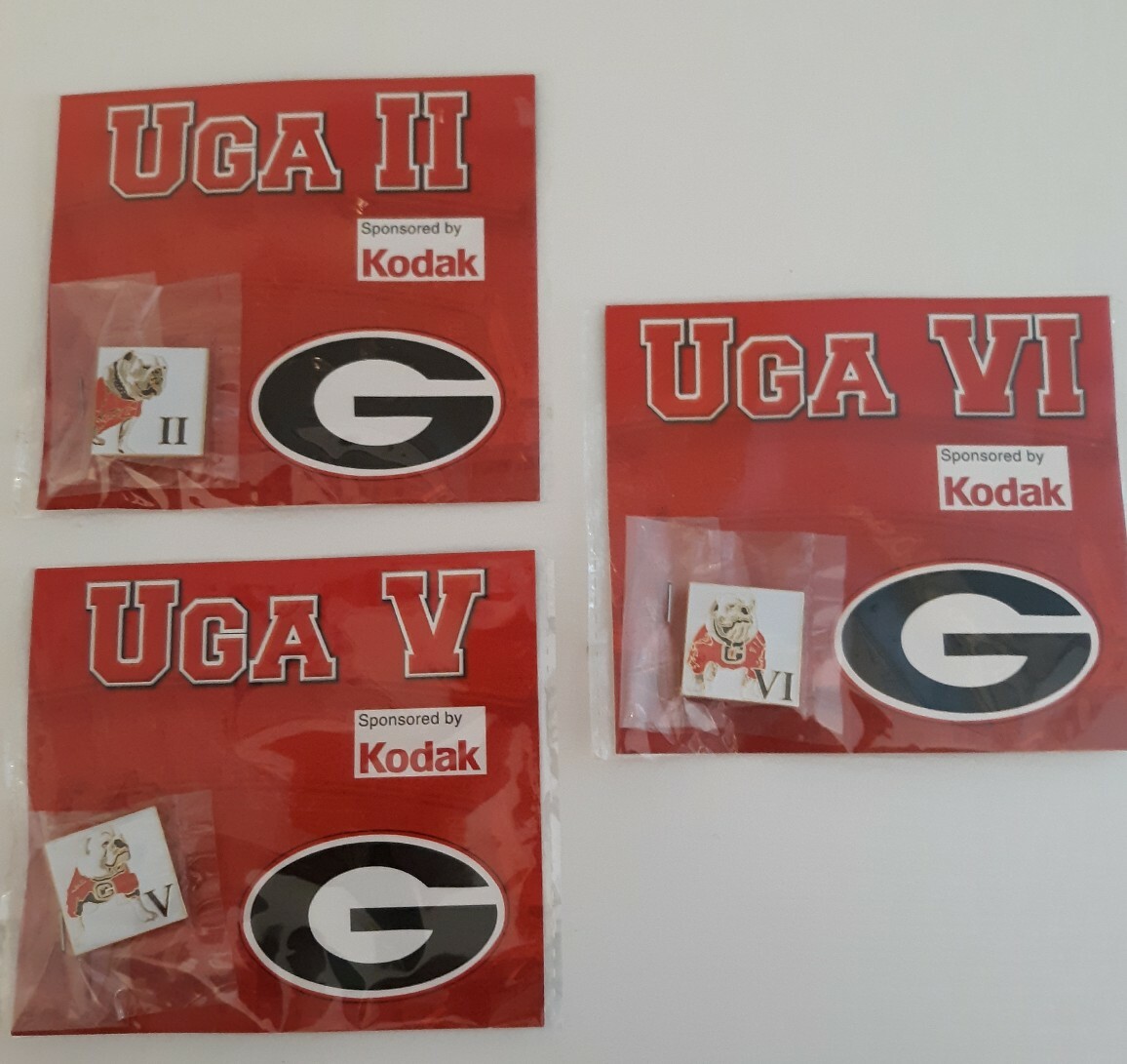 Kodak UGA Georgia Bulldog Mascot Collectible Enamel Pins UGA II,V or VI ...