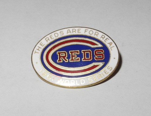 1961 Baseball Cincinnati Reds World Series Media Press Pin Charm Button ...