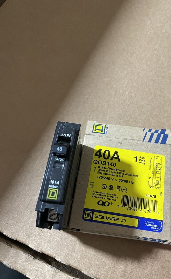 SQUARE D QOB140 1 POLE 40A 10K CIRCUIT BREAKER (NEW IN BOX) | eBay