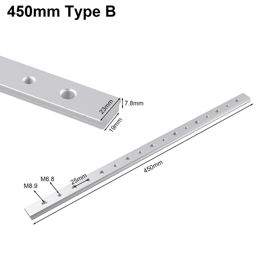 T-Bar Slider T-Track 100mm/200mm/300mm/450mm Aluminium Alloy Miter Jig ...