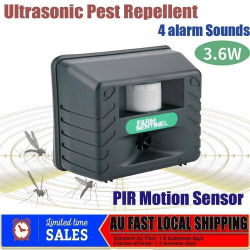 Ultrasonic Pest & Animal Repeller Motion Sensor Rat Bird Possum ...
