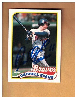 Darrell Evans 1989 TOPPS TRADED TIFFANY AUTOGRAPHED BASEBALL CARD ...