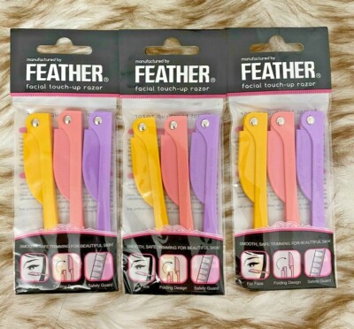 Feather Flamingo Facial Touch-up Razor (3 Razors X 3 Pack) | eBay