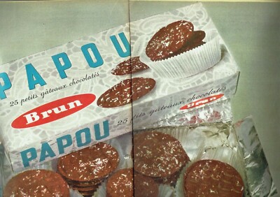 Publicité Advertising 120 1963 gateaux chocolatés Papou Brun ( 2 pages ...