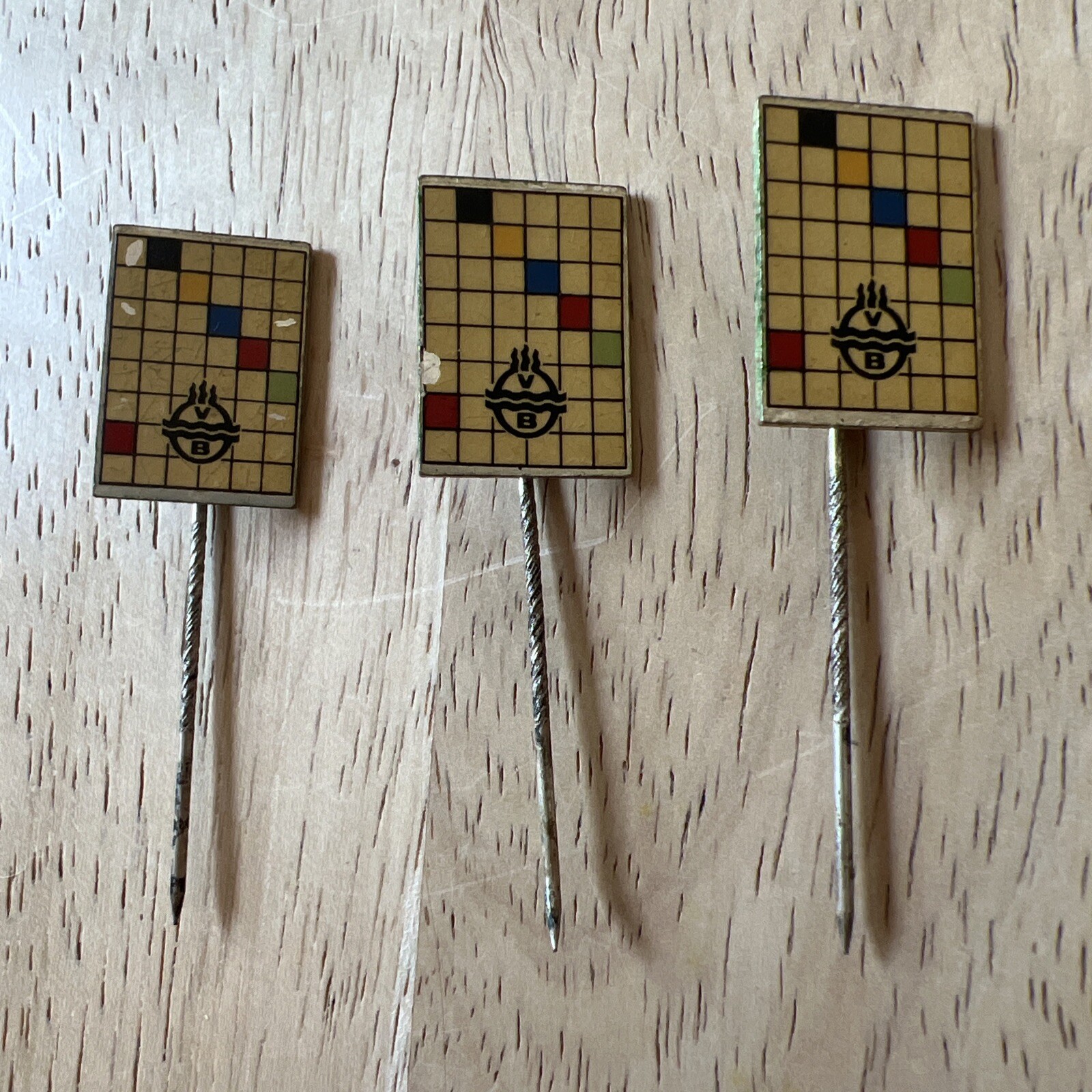 Vintage Villeroy & Boch Logo Stick Pins Lot Of 3 - Gem