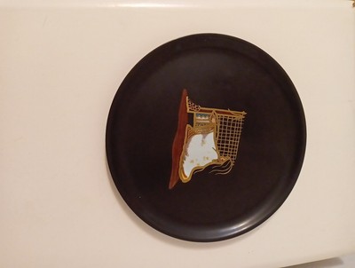 Vintage Mid Century COUROC Of Monterey Round Serving Tray Southwestern ...