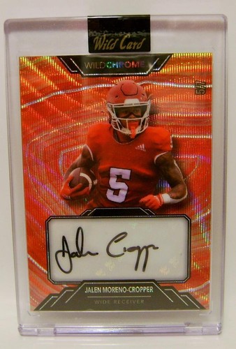 JALEN MORENO-CROPPER #5 /7 AUTO FOOTBALL WILD CARD WILDCHROME 2023 | eBay