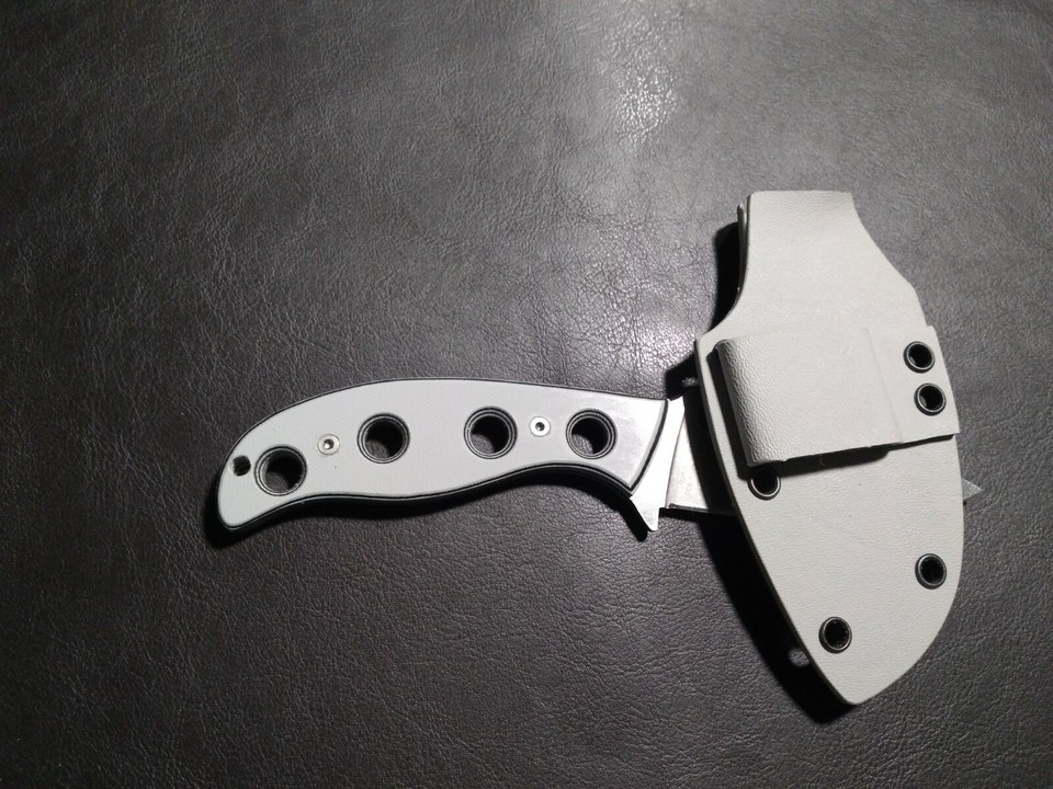 Spyderco Mule team . Straight Spine Scales and Sheath kit "Battleship++ ...