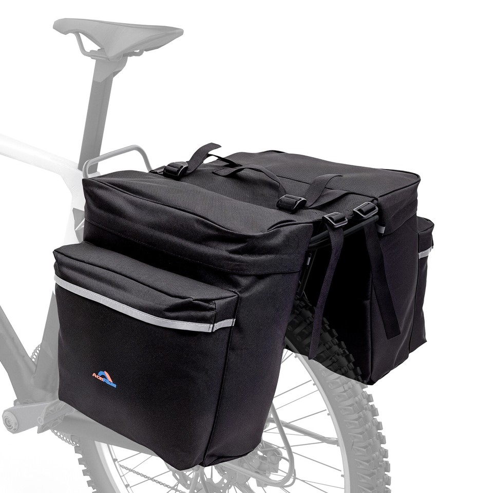 Bike Pannier Bags Bicycle Rear Carrier Rack Seat Trunk Storage Saddle ...