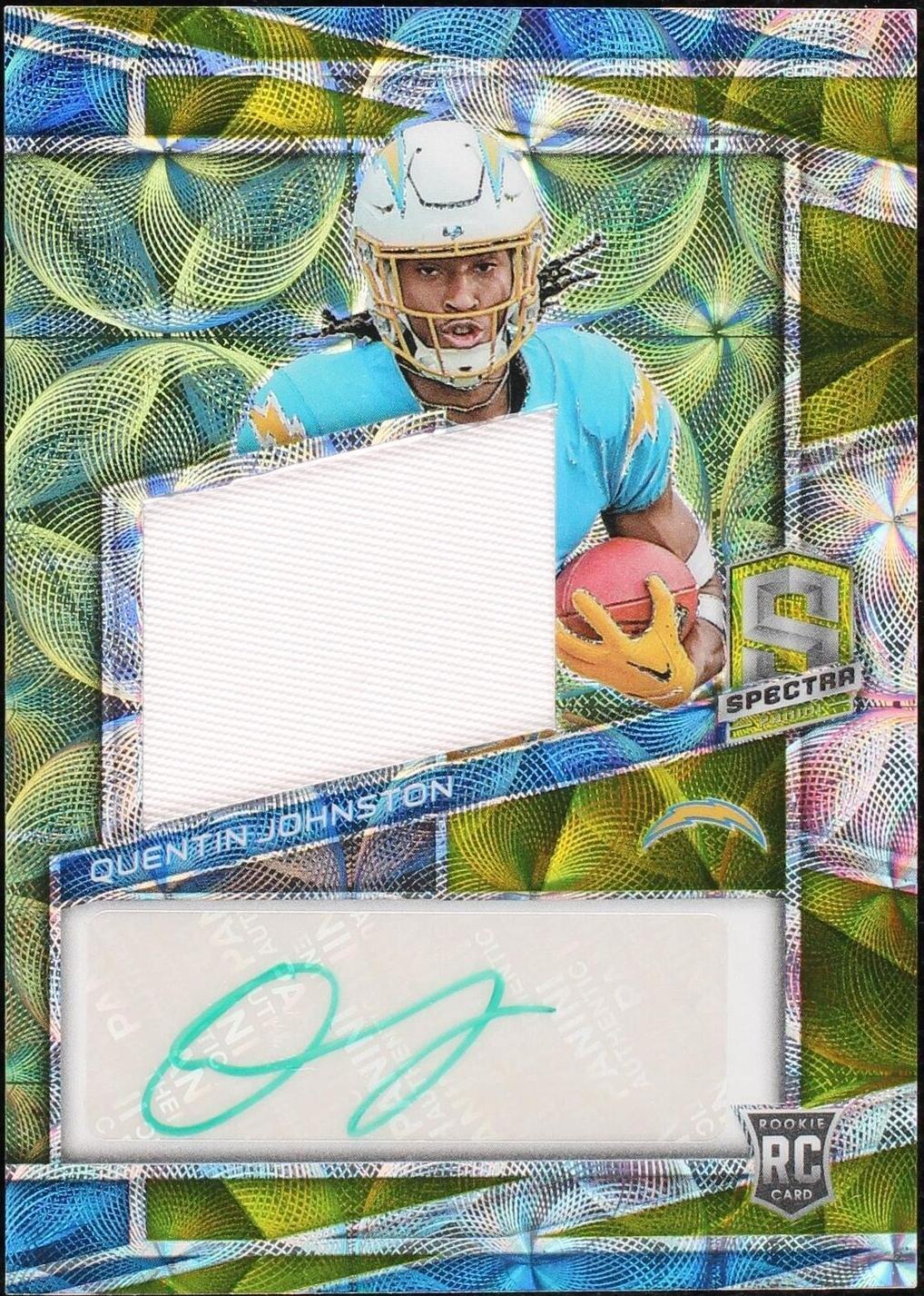 2023 Panini Spectra - Rookie Patch Autographs Quentin Johnston #229 ...