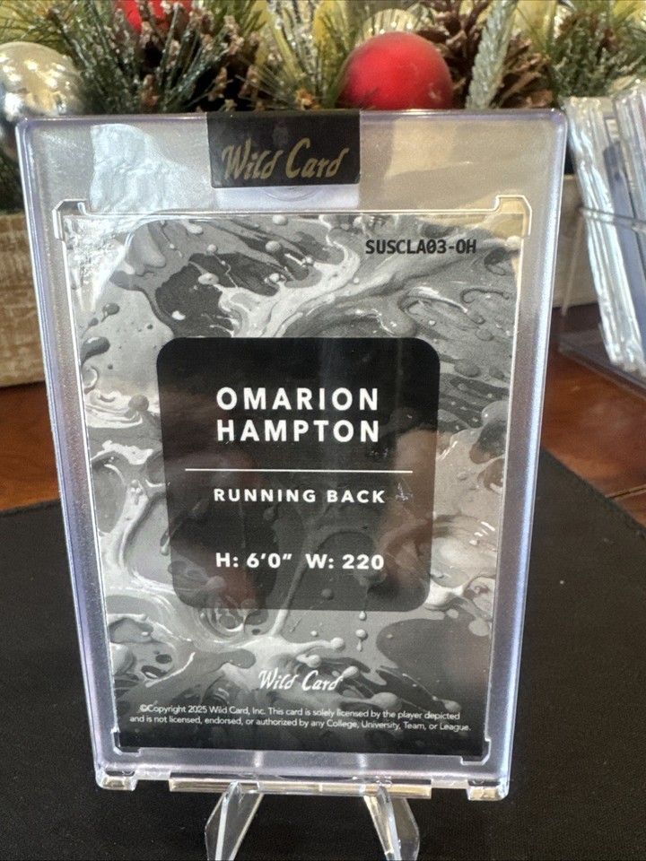2025 Wild Card Splat | Omarion Hampton | Red, White and Blue | 1/1 ...