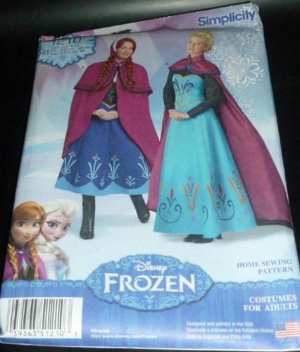 Frozen Disney Anna Elsa Cape Dress Costume Sewing Pattern 6-12 LARP ...