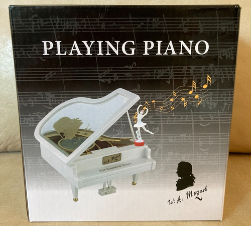 Playing Piano Adorable Game Clock Mozart With Ballerina-Figur New and ...