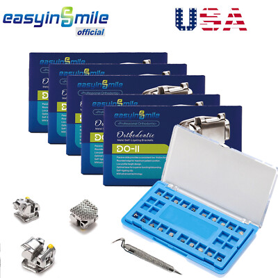 5 Boxes Self-ligating Orthodontic Brackets Roth MBT 022 Easyinsmile ...