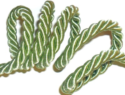 SILKY LIME GREEN PIPING/EDGING ROPE, 9MM CORD, X2 METRES ART 42532 | eBay